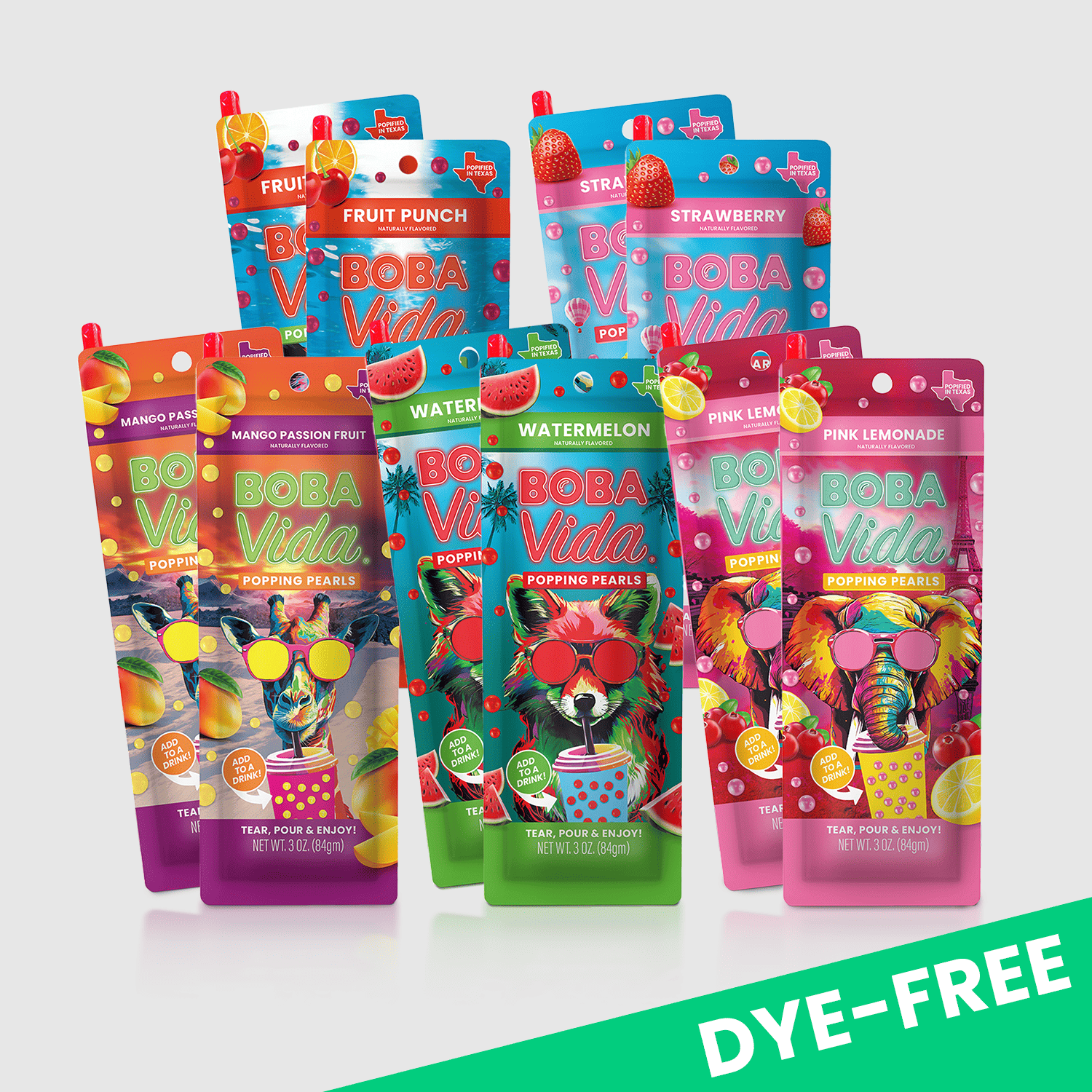 Buy Dye Free Popping Boba Natural Fruit Boba Pearls - BobaVida