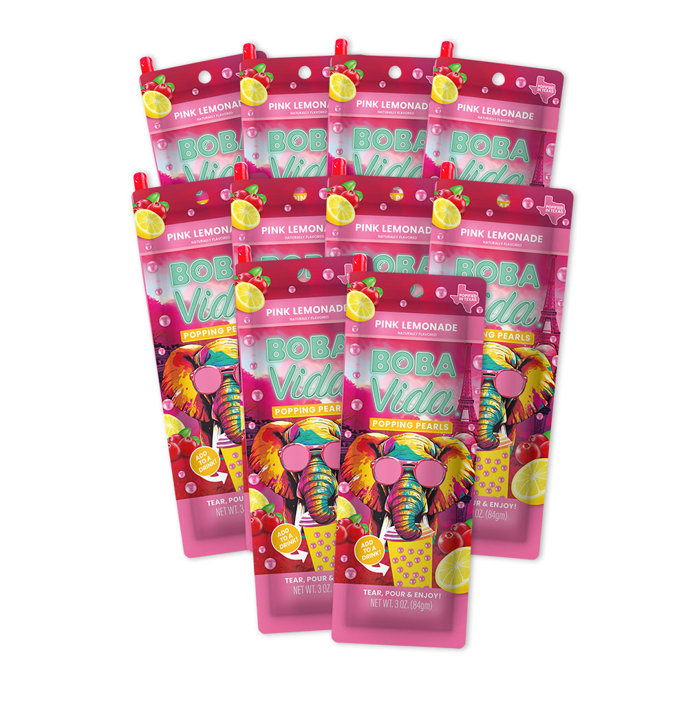 Pink Lemonade Popping Boba (3oz) | Boba Vida