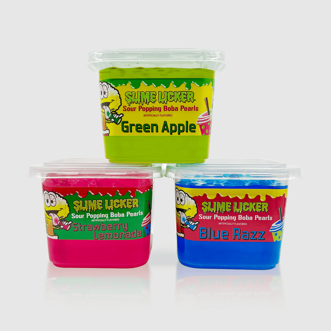 Sour Slime Licker® Popping Boba (3 Tubs) – 3 Tubs Sour Candy Edition ...